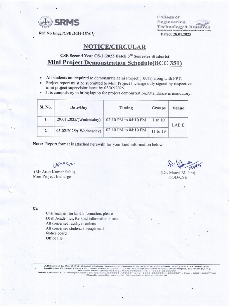Mini Project Report Guidelines B.Tech | PDF | Paragraph