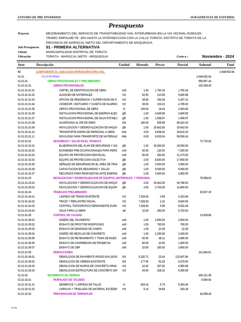 PRESUPUESTO | PDF | Diseño arquitectonico | Arquitectura