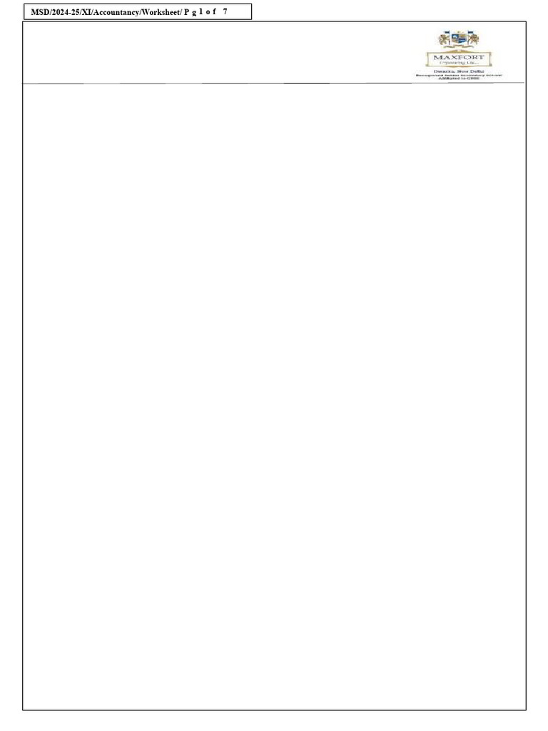 Worksheet XI-Accountancy Final Term | PDF | Debits And Credits ... Worksheet XI-Accountancy Final Term | PDF | Debits And Credits ...