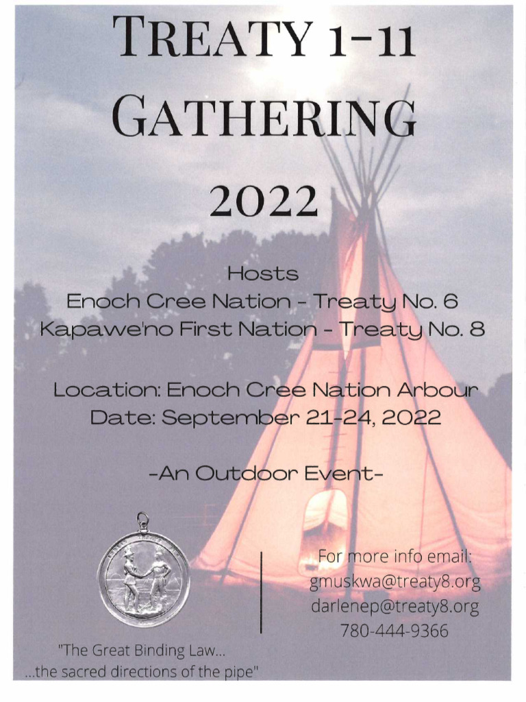 Treaty 1 11 Sept 2022 Gathering Poster | PDF