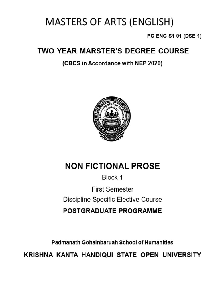 Non Fictional Prose Block 1 | PDF | Essays | Michel De Montaigne