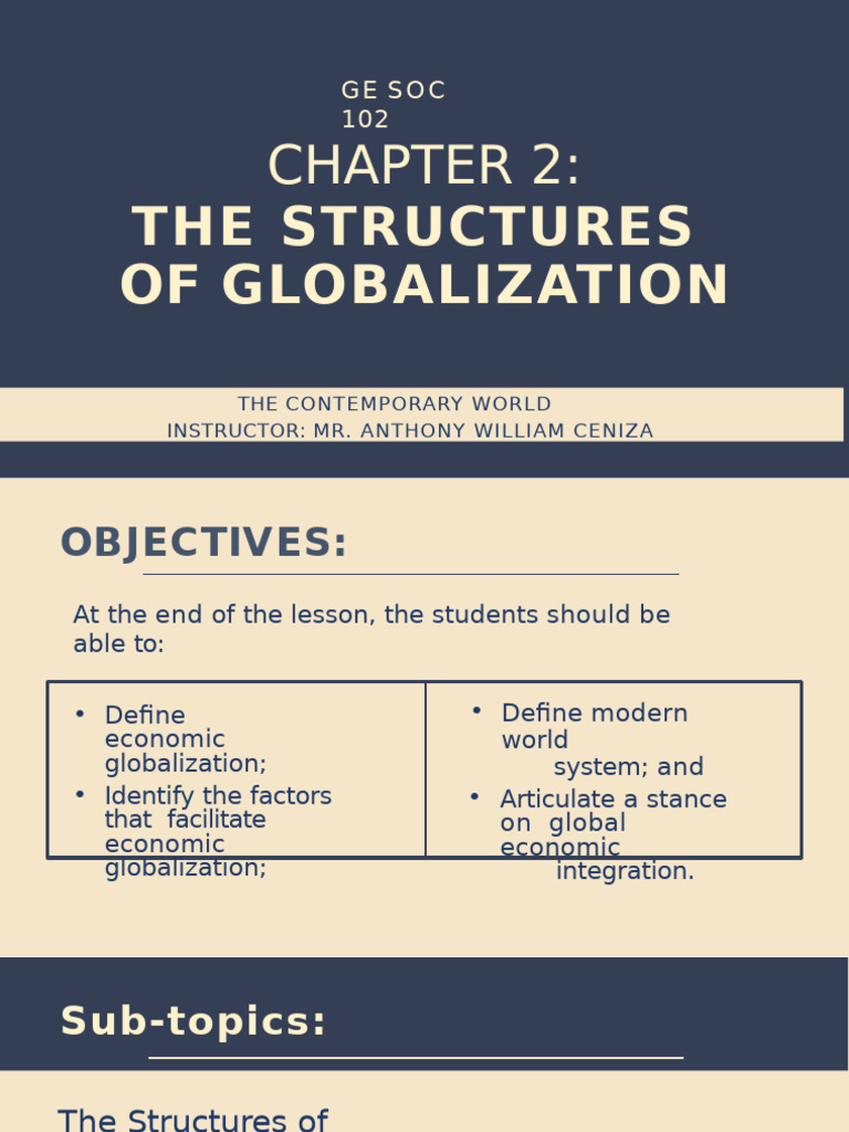 Structures of Economic Globalization | PDF | International Financial ...