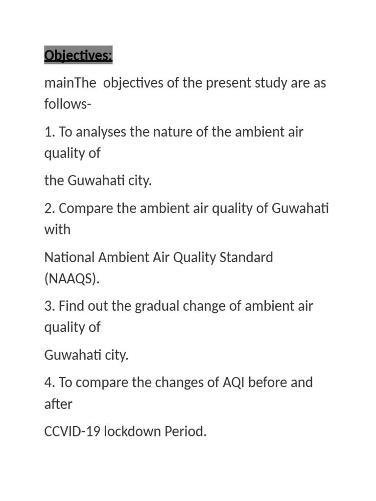 EVS Project (Objectives) | PDF