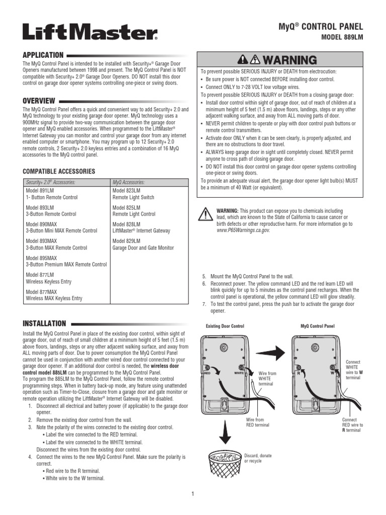Panel de Control 889 LM | PDF | Door | Electromagnetic Interference