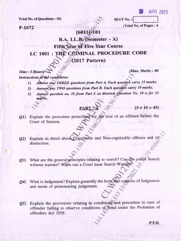 1001 Criminal Procedure Code | PDF | Criminal Procedure In South Africa ...