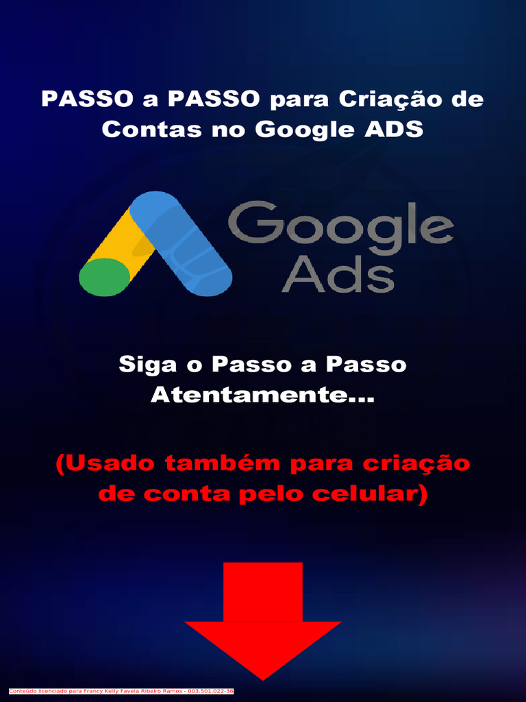 Passo A Passo Criao Conta Google Ads | PDF