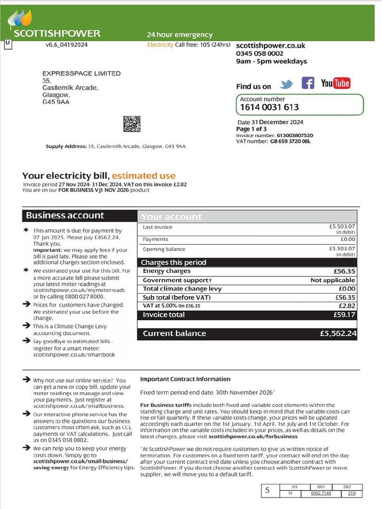 UK Utility Bill | PDF