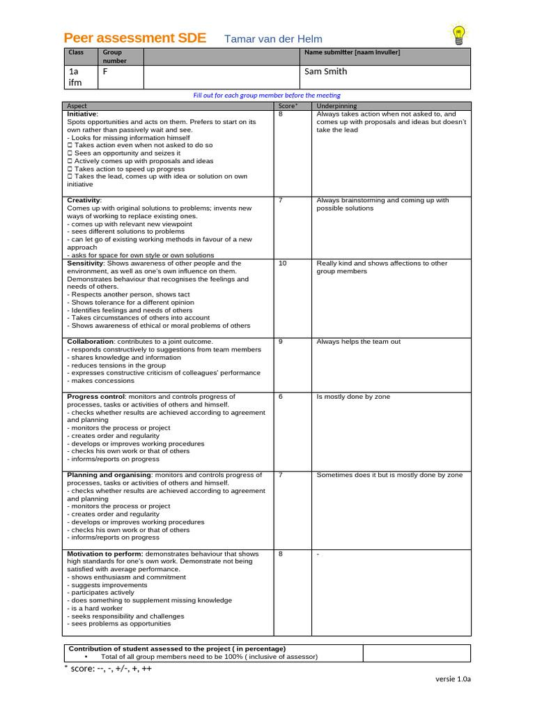 Peer Assessment Guide for Students | PDF | Psychology | Social Psychology