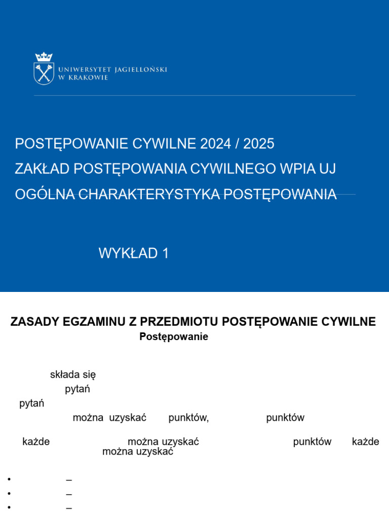 Semestr I Wykład 1 2024 - 2025 | PDF