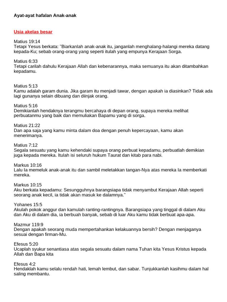 Ayat Hafalan | PDF