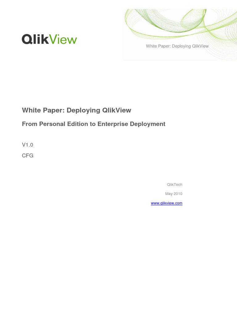 QlikView Deployment Guide | PDF | Web Application | Server (Computing)