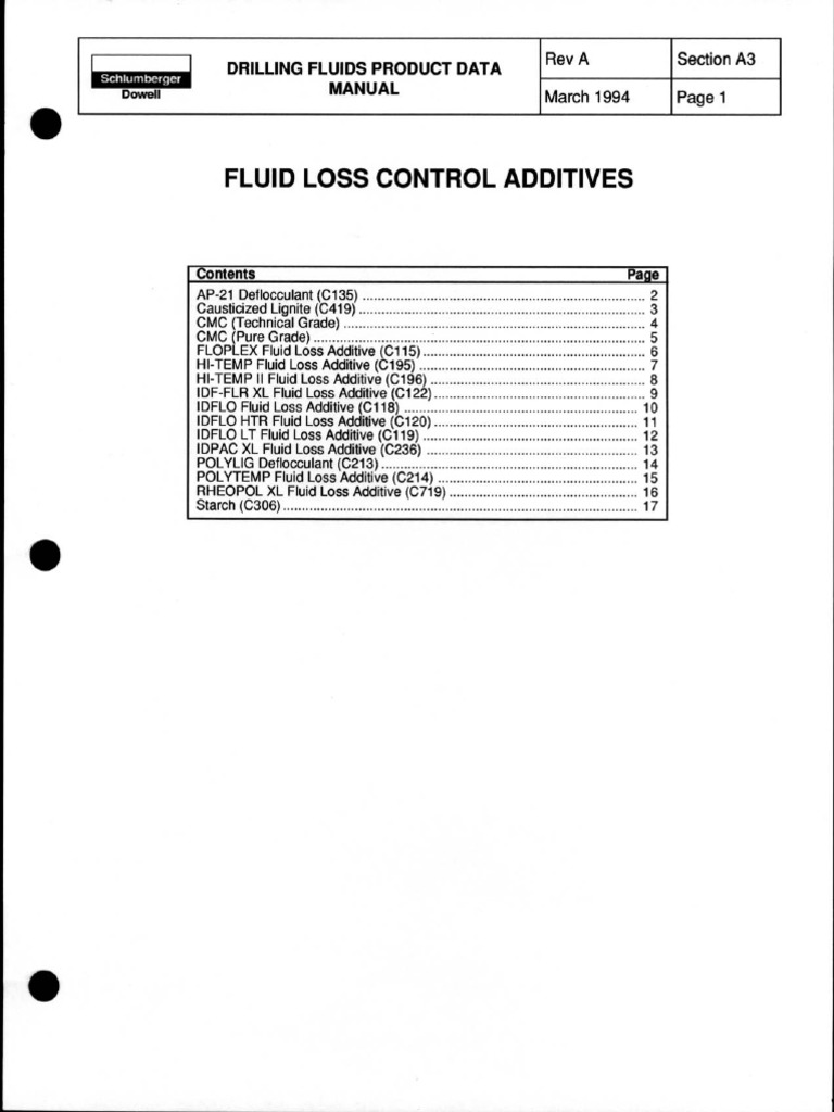 4 - Fluid Loss Control Additives | PDF
