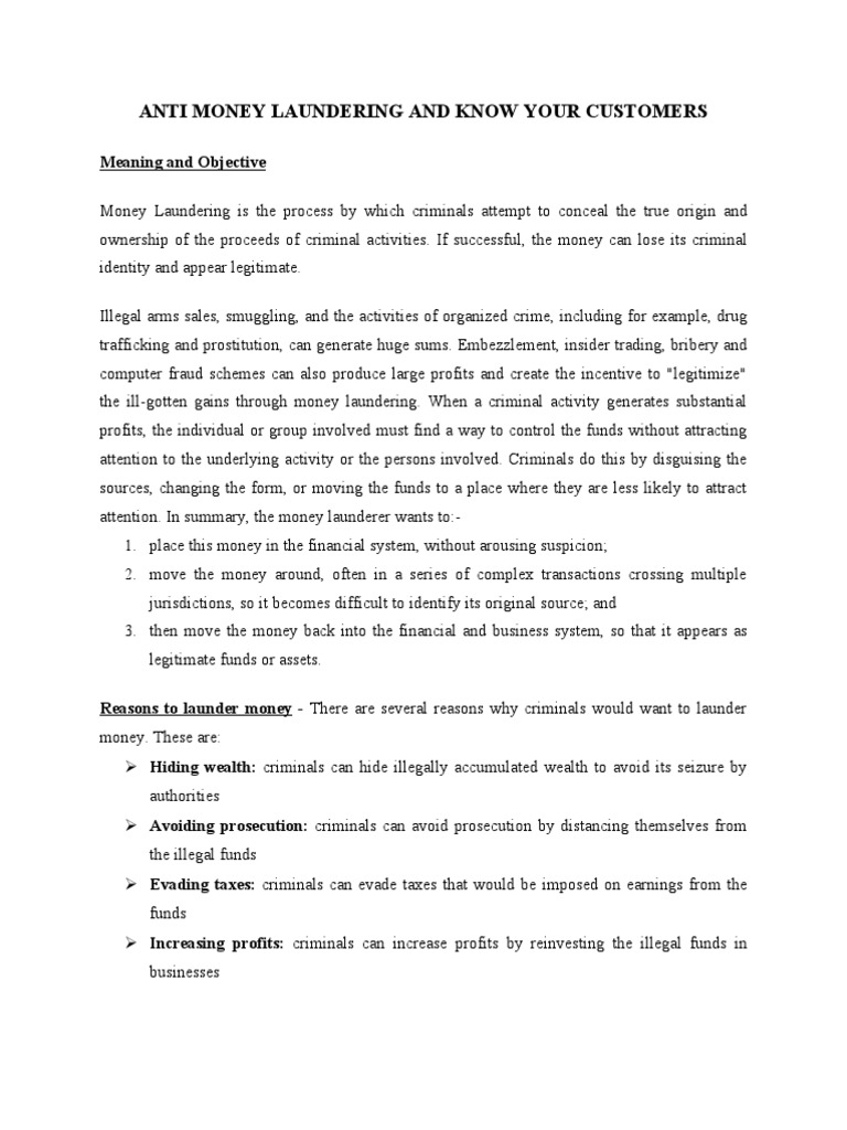 Comprehensive Overview of Anti-Money Laundering Regulations and Know ...