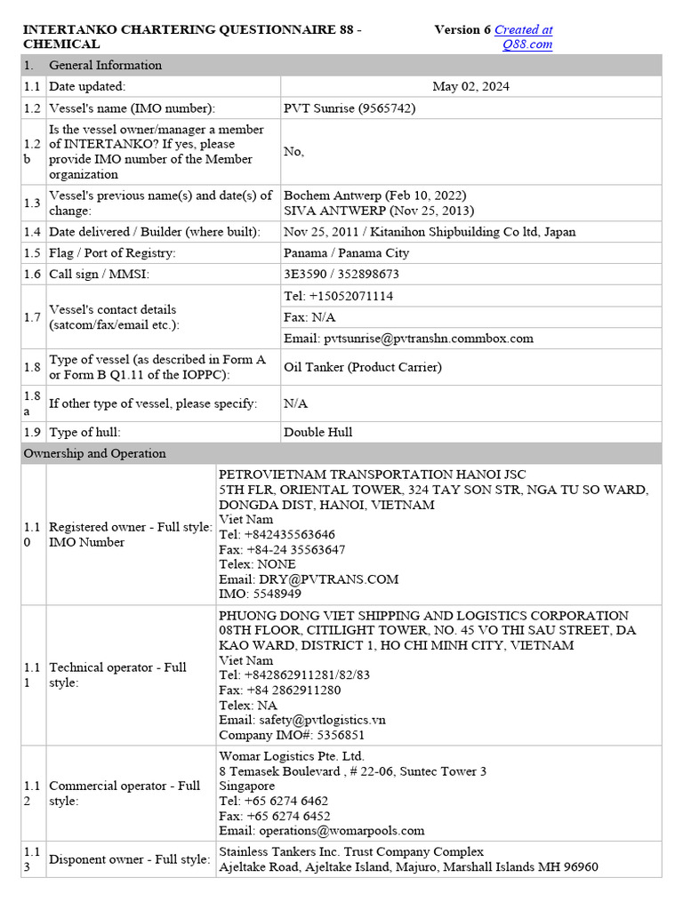 PVT Sunrise - q88 - 02may2024 | PDF | Heat Exchanger | Pump