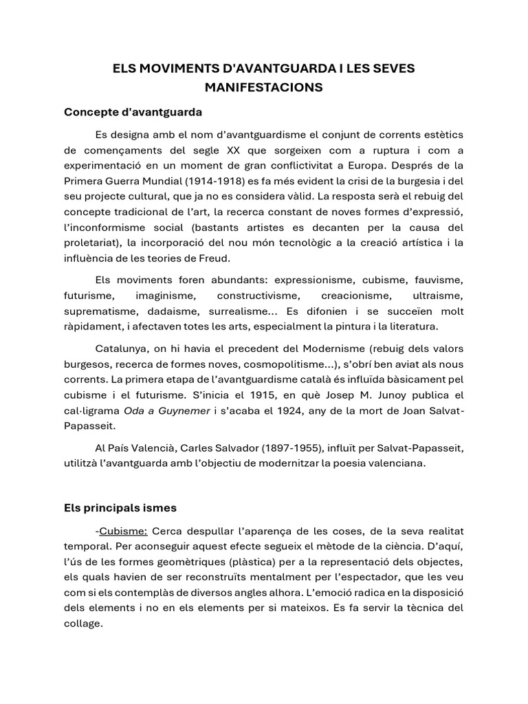 Avantguardes-Introducció | PDF