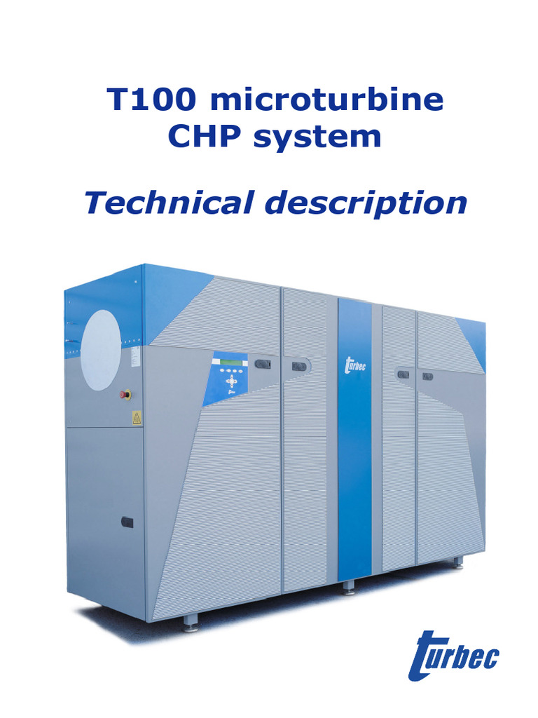 T100 Microturbine CHP System Overview | PDF | Gas Turbine | Cogeneration
