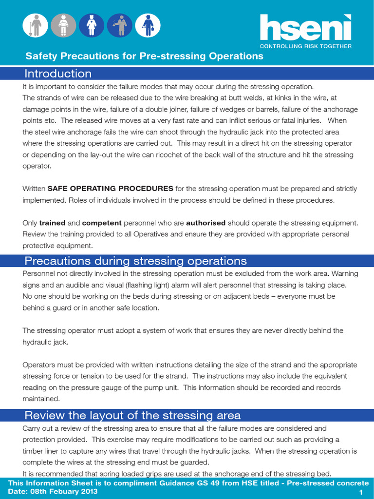 Pre-stressing Operations Safety Guide | PDF | Nondestructive Testing ...