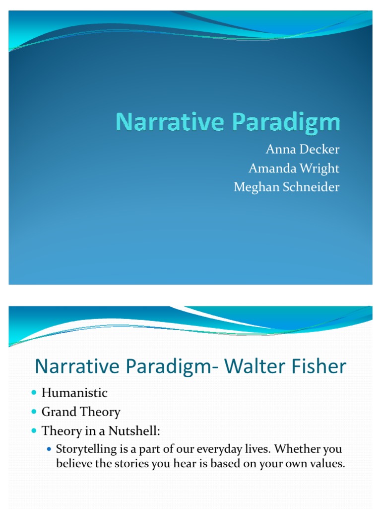 Narative Paradigm Comm Theory | PDF | Science & Mathematics | General Fiction