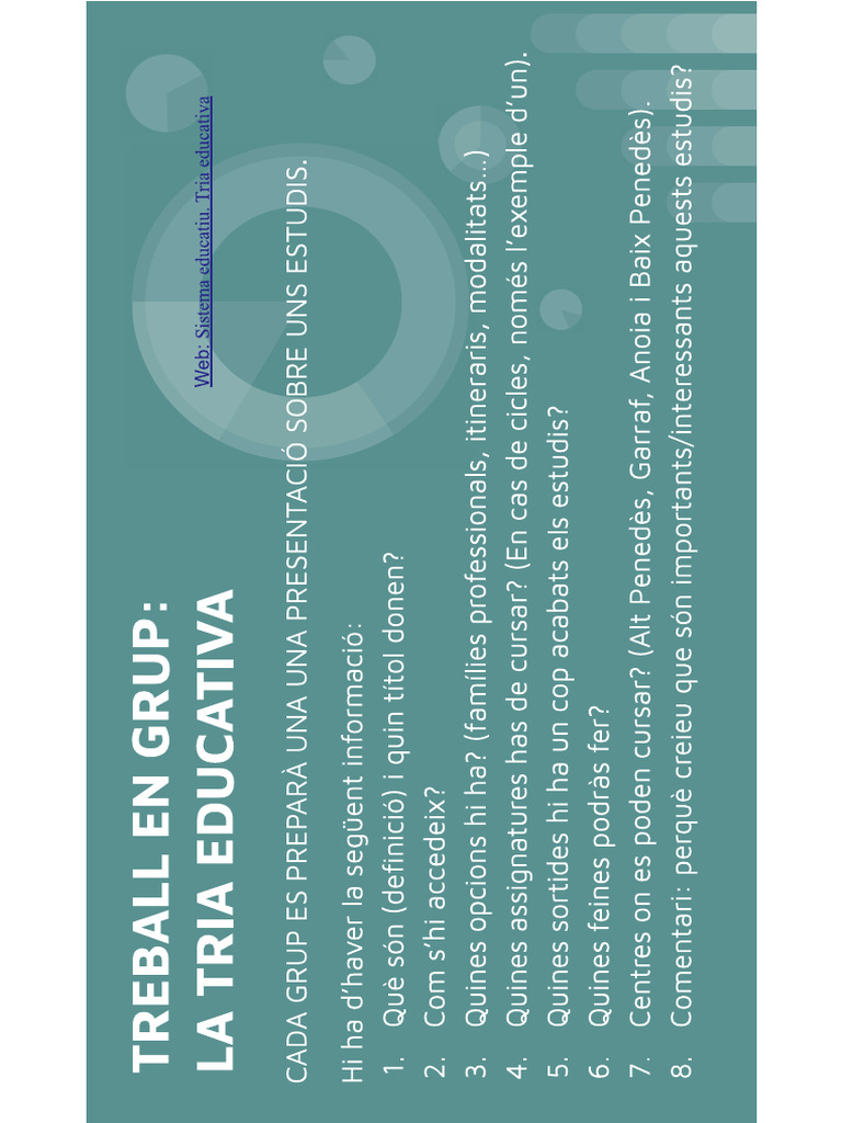 Informació Sobre La Tria Educativa | PDF