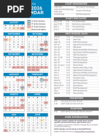 Berryessa USD 2025-2026 Calendar | PDF | Military Operations