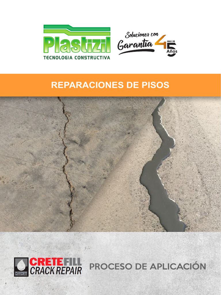 Cretefill Crack Repair_reparacion de Piso | PDF | Hormigón | Arena