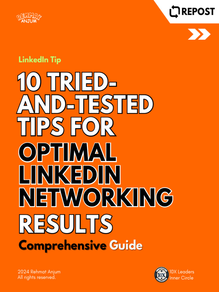 10 Tips For Optimal LinkedIn Networking Results | PDF | Linked In | Human Communication