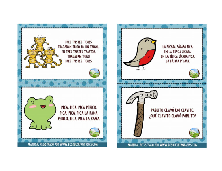 4 trabalenguas | PDF