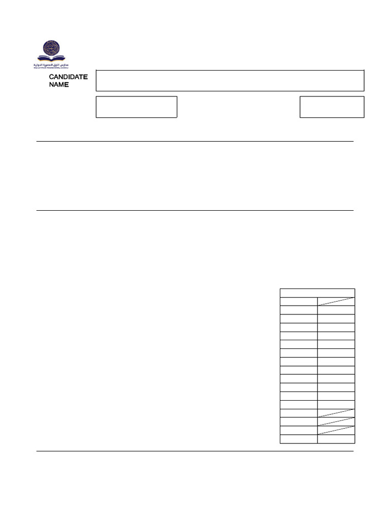 Grade 7 Mock Math Test Instructions | PDF | Elementary Mathematics ...