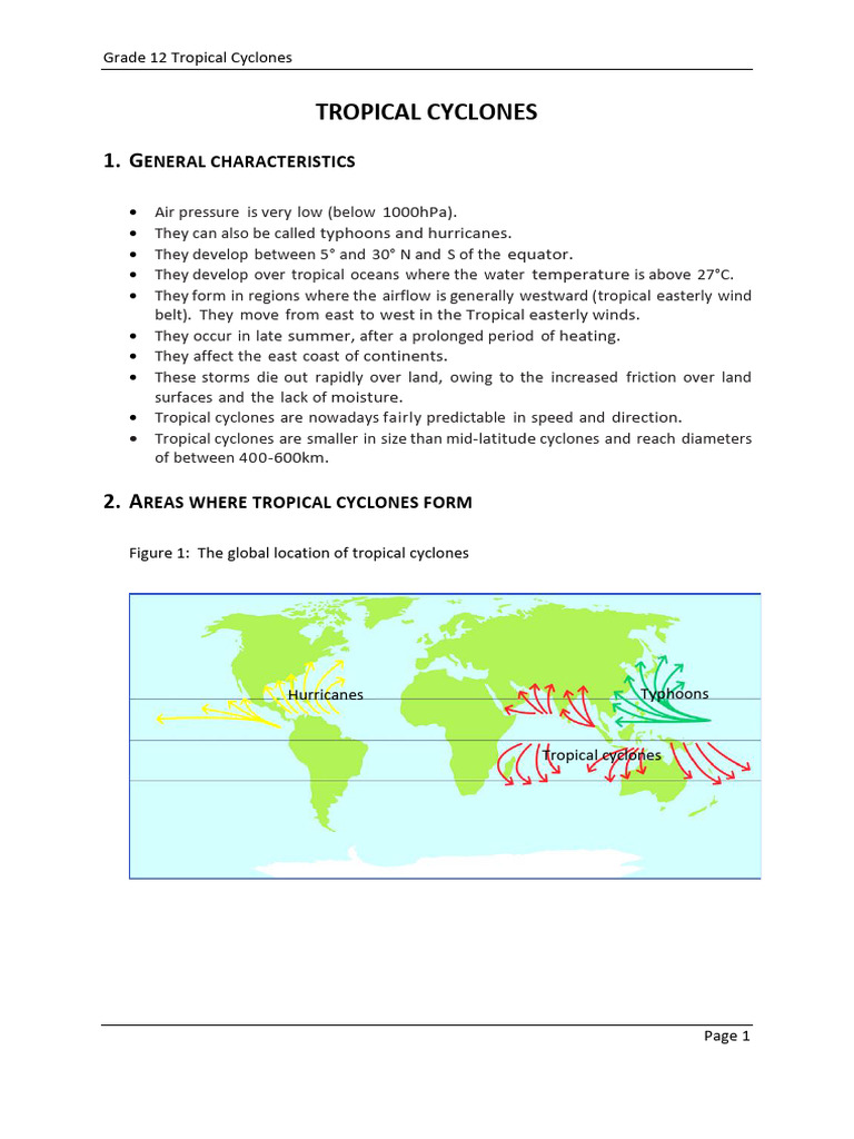 Tropical Cyclone Notes 2021 | PDF | Tropical Cyclones | Eye (Cyclone)