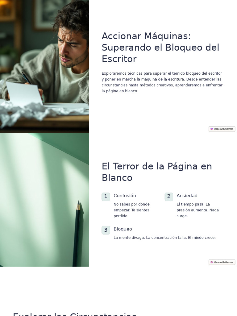 Accionar Maquinas Superando El Bloqueo Del Escritor | PDF | Bloqueo de escritor | Escritores