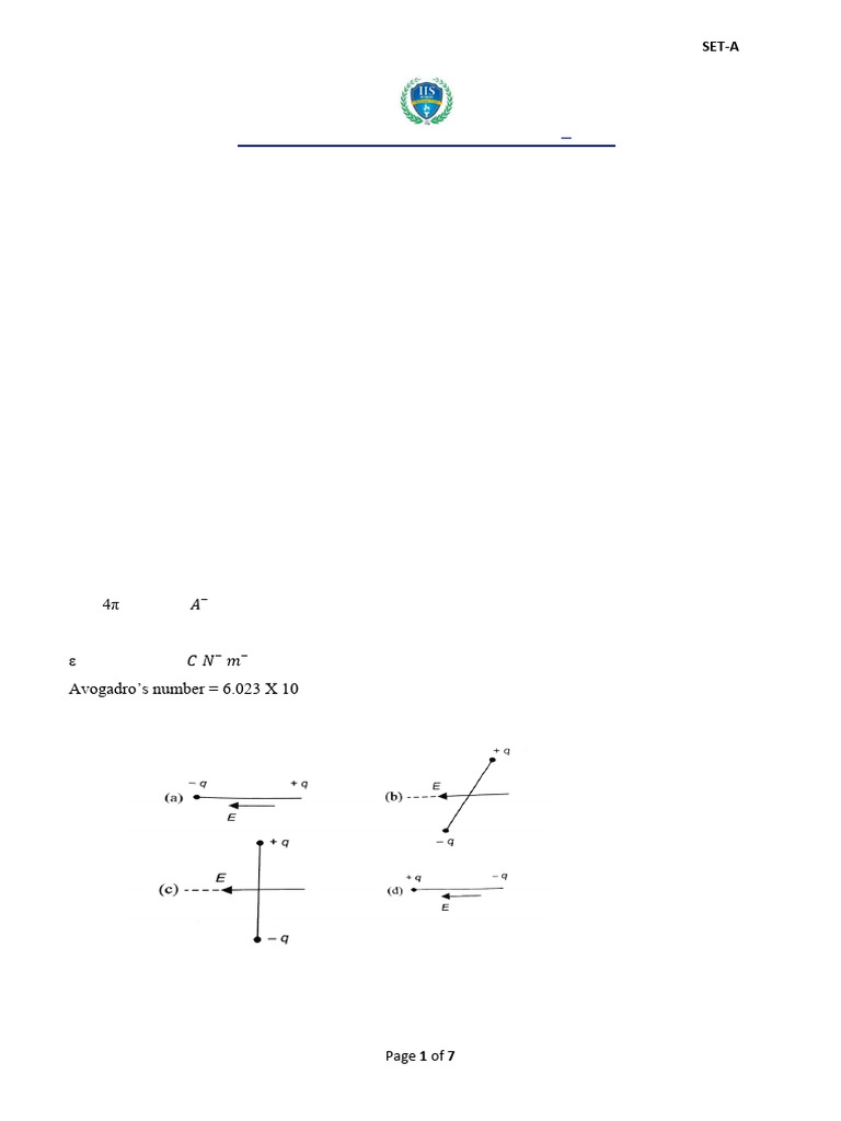 XII PREBOARD PHYSICS (24-25) MS (SET-A) | PDF | Electron | Photoelectric Effect
