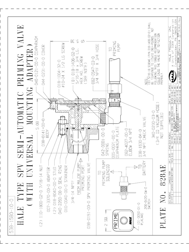 SPV Priming Valve Parts | PDF