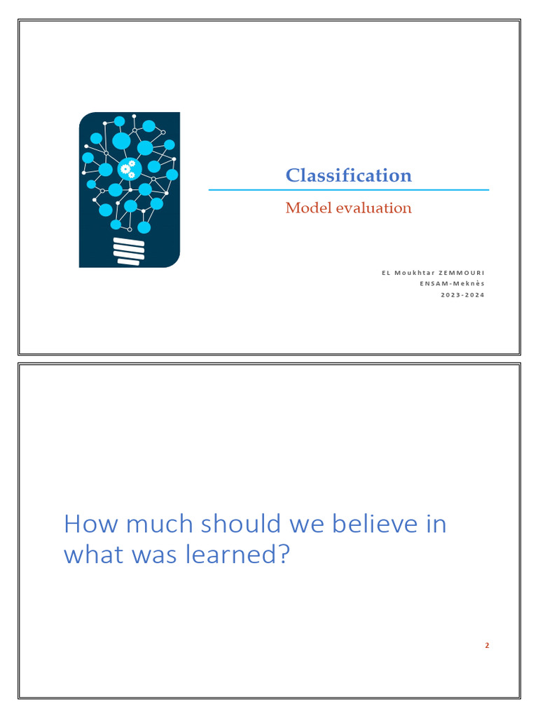 05-Data Mining Model-Evaluation | PDF | Cross Validation (Statistics) | Cognitive Science