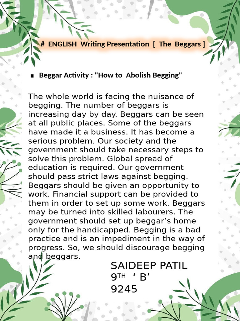 The Begger Draft | PDF