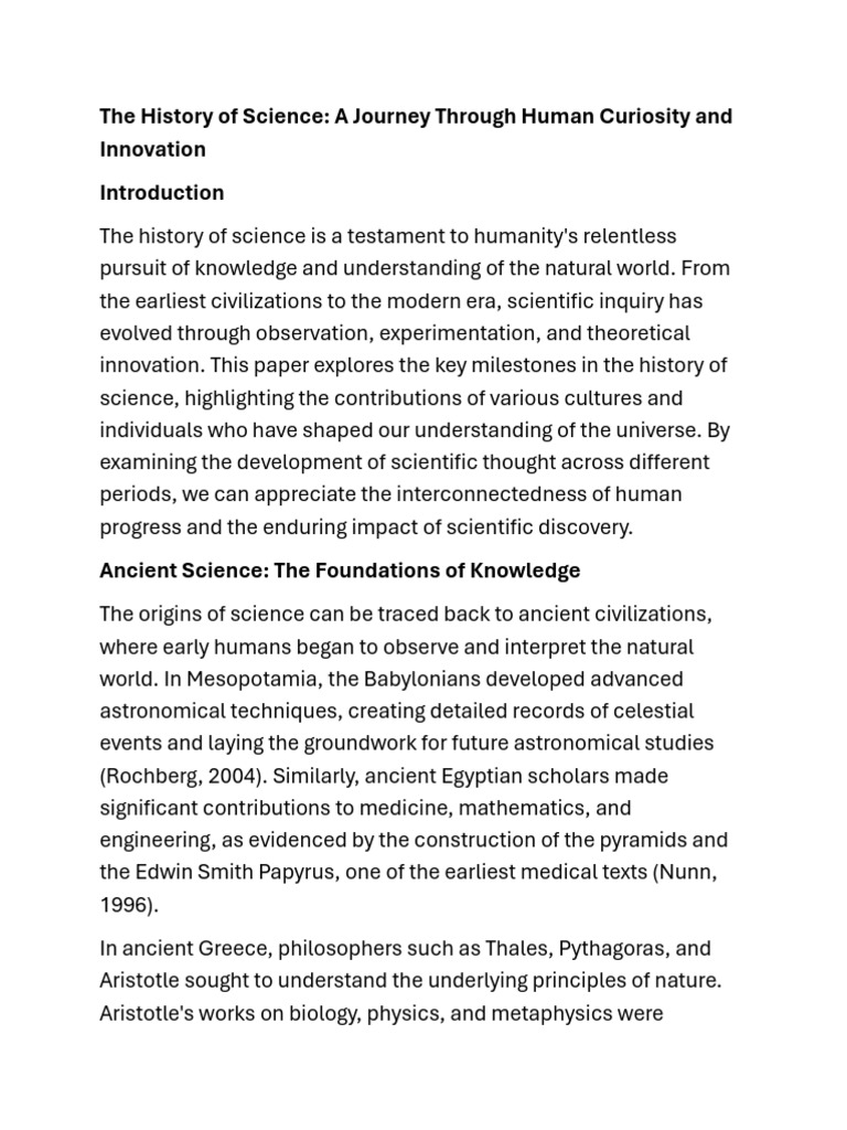 History of science | PDF | Science | Scientific Revolution