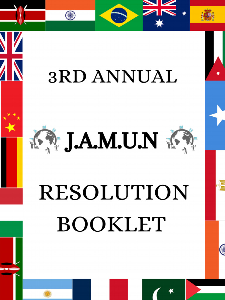 MUN Resolution Booklet | PDF | Corruption | Agriculture