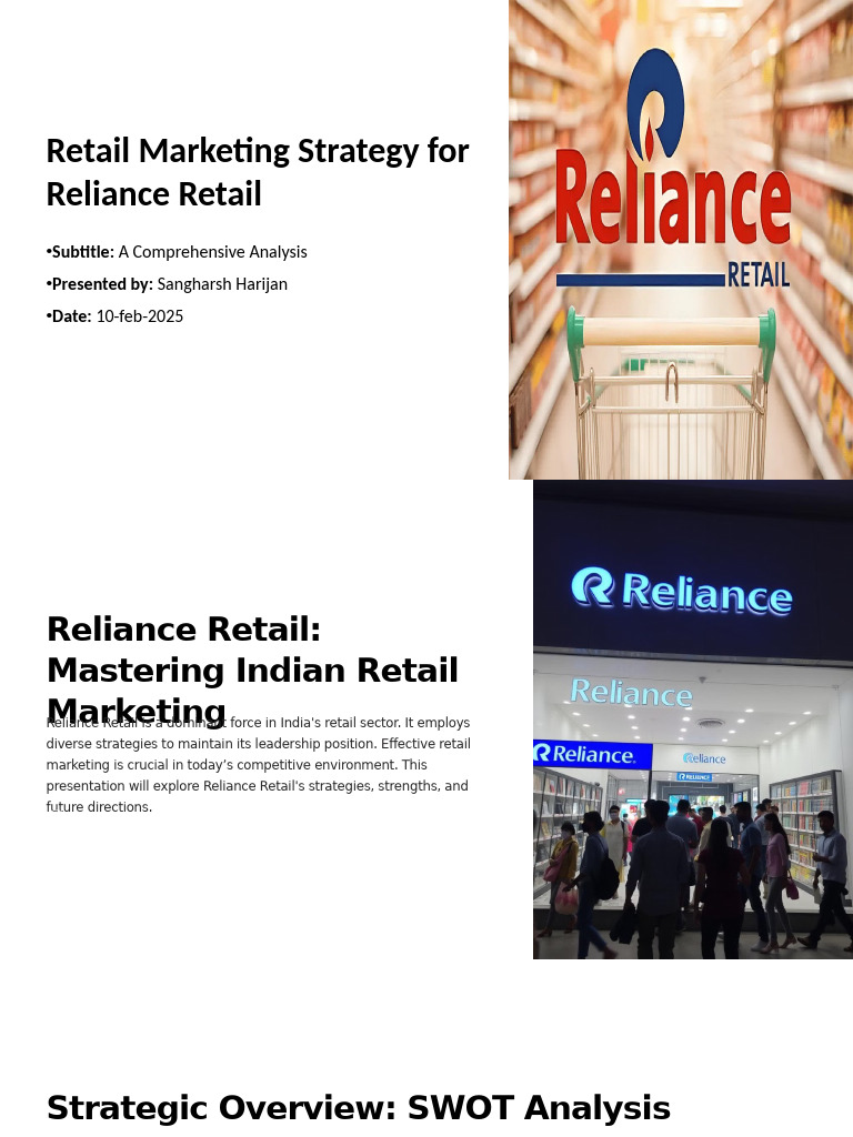 Reliance Retail Sangharsh | PDF | Retail | Marketing