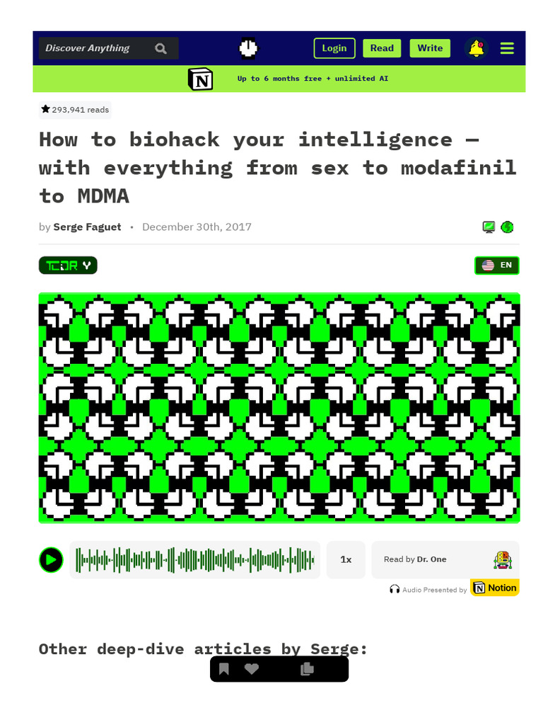 How to biohack your intelligence — with everything from sex to modafinil to MDMA | PDF | Sleep ...