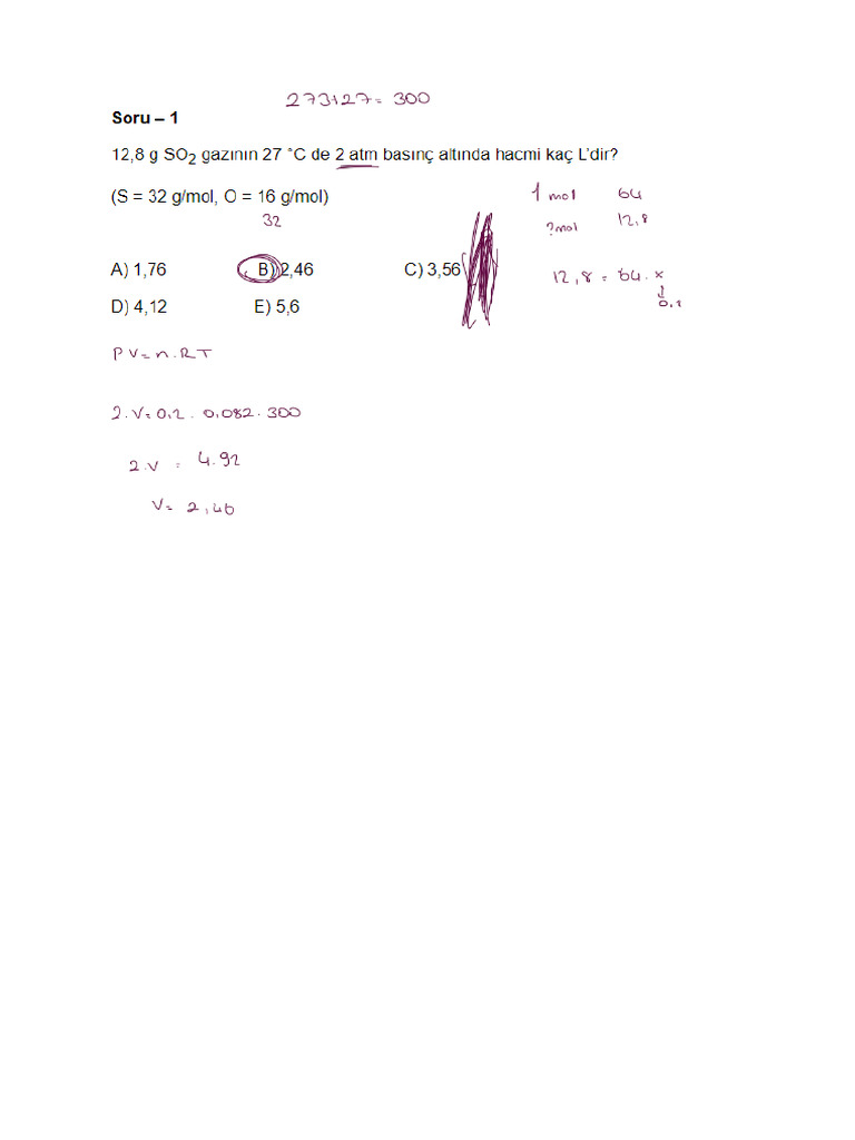 Gazlar Ornek Sorular | PDF