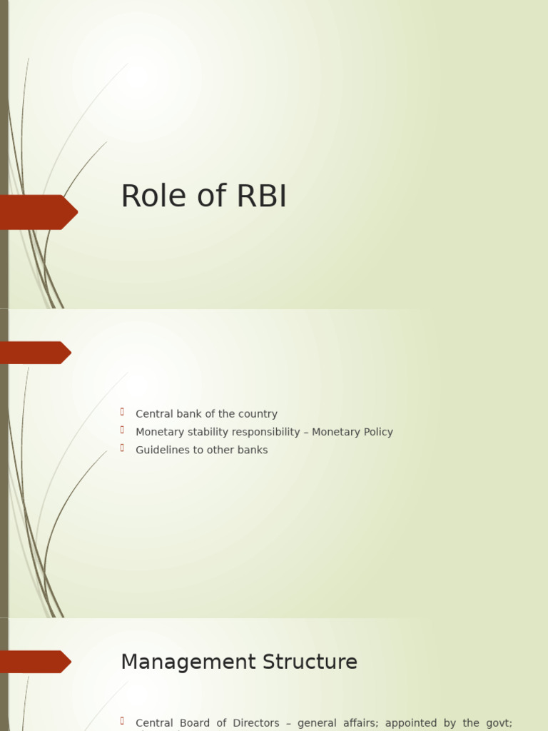 Functions and Role of RBI Explained | PDF