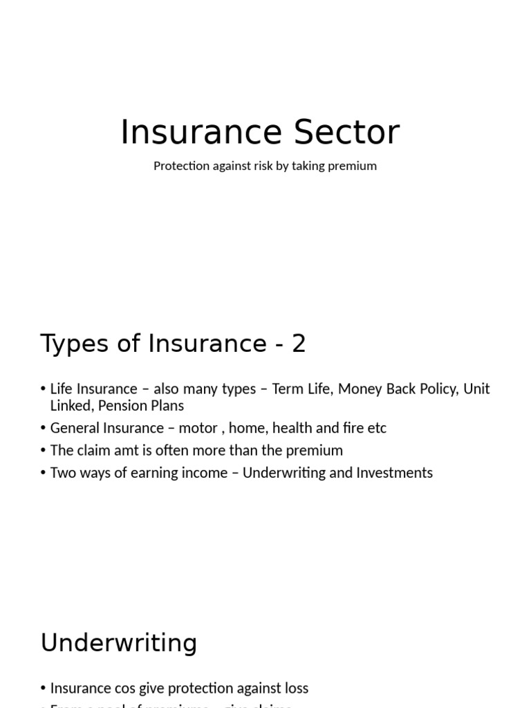 Insurance Sector | PDF