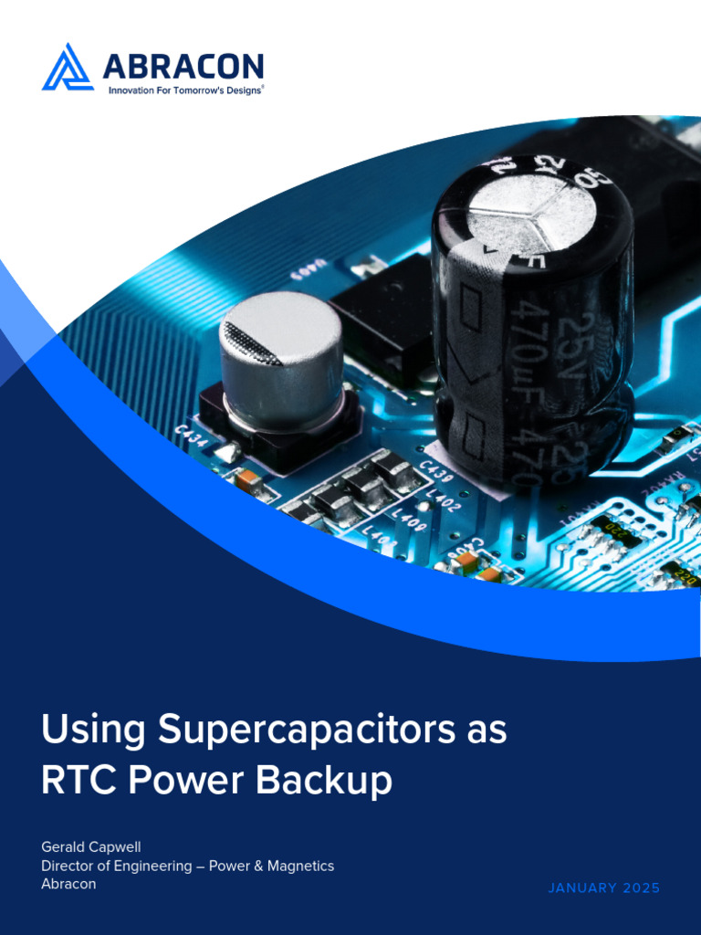 Using Supercapacitors As RTC Power Backup | PDF | Capacitor | Battery ...