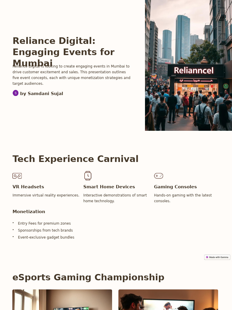 Reliance Digital Engaging Events For Mumbai | PDF | Virtual Reality ...