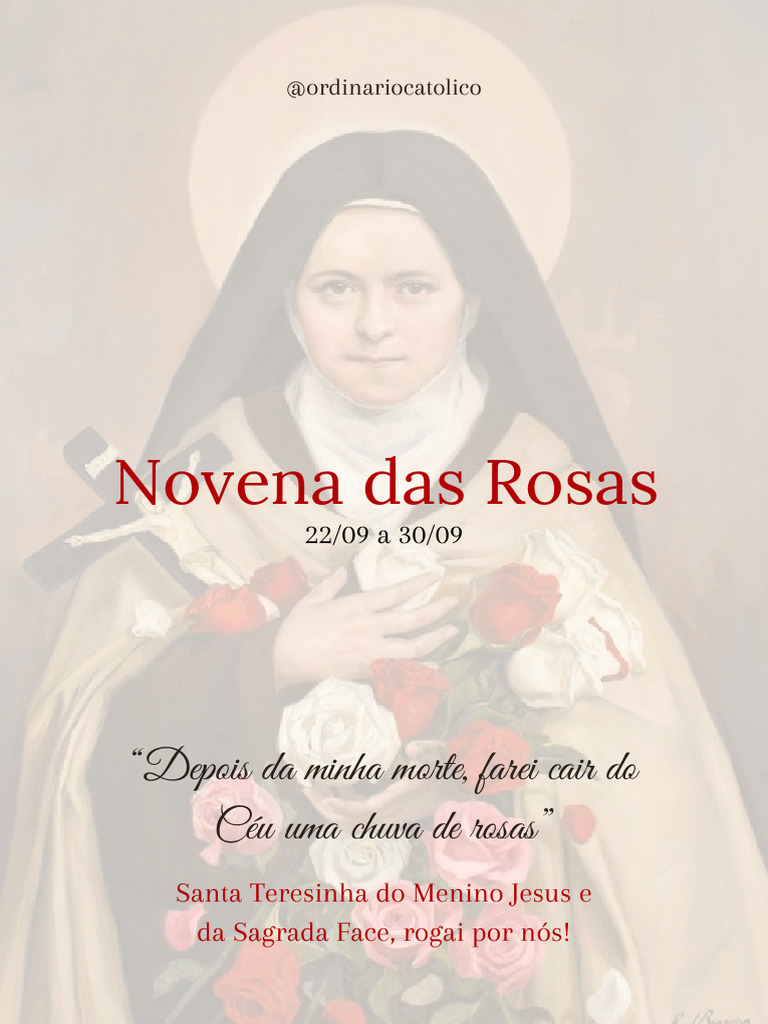 Novena das Rosas - Santa Teresinha | PDF | Graça no cristianismo | Oração