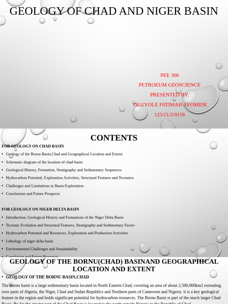 Geology of Chad and Niger Basin 2024 | PDF | Sedimentary Basin | Geology