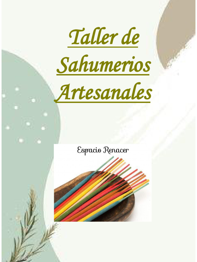 Taller de Sahumerios Artesanales | PDF | Incienso | Perfume