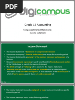 Grade 12 Income Statement & Balance Sheet | PDF