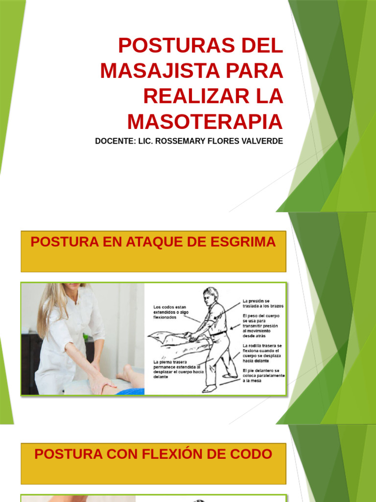 Posturas Del Masajista para Realizar La Masoterapia | PDF