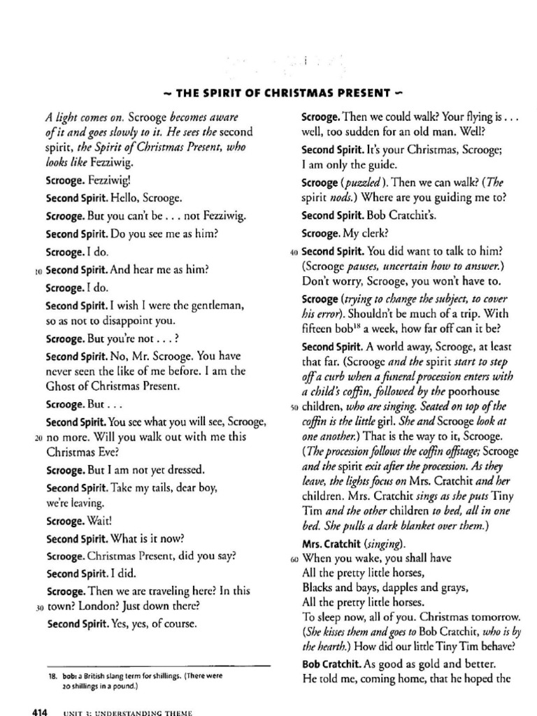 Caydence 3 - A Christmas Carol-Scene 4 and Scene 5 | PDF