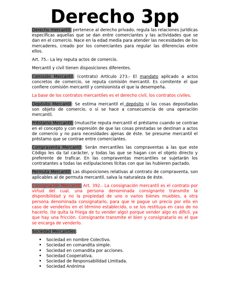 Introducción al Derecho Mercantil | PDF | Sociedad de responsabilidad ...